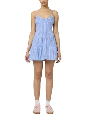 FLORENCE BY MILLS Stripe Tiered Mini Dress - Wind C Stripe