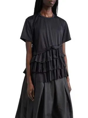 Comme Des Garçons Tiered Ruffle T-shirt - Black