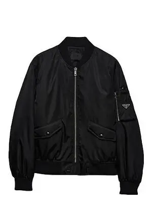 Prada Re-nylon Shell Bomber Jacket - Black