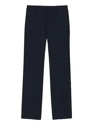 Sandro Slim-fit Straight-leg Stretch-wool Trousers - Bleus