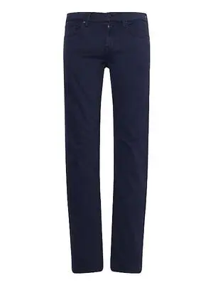 7 For All Mankind Slimmy Tapered-leg Stretch-cotton Blend Trousers - Stretch Sateen Navy