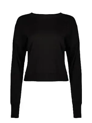 Sweaty Betty Cropped Stretch-woven Sweatshirt - Black