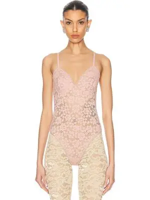 Wolford Lace Bodysuit - Powder Pink