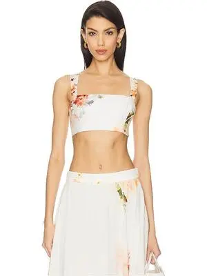 Hemant & Nandita Corset Top - Ivory Floral