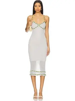 TYLER MCGILLIVARY Nylah Metallic Dress - Silver