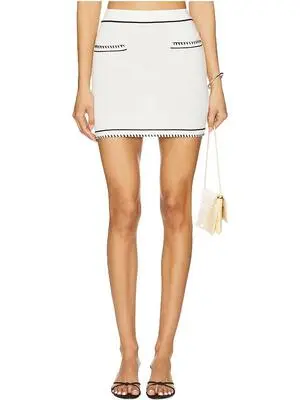 SNDYS Beverly Mini Skirt - White