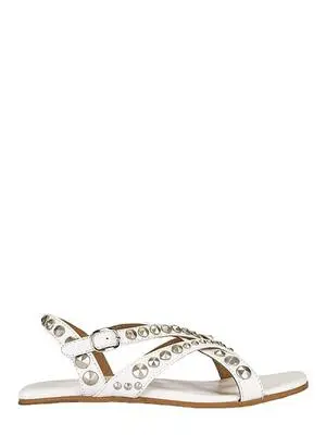 Jeffrey Campbell Xanthe Studded Sandals - White Silver