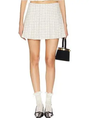 Astr The Label Zoela Pleated Mini Skirt - Cream