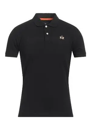 LA MARTINA Polo Shirt Size Cotton, Elastane - Black