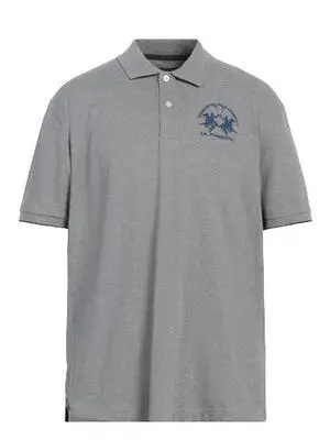 LA MARTINA Polo Shirt Size Cotton, Elastane - Grey