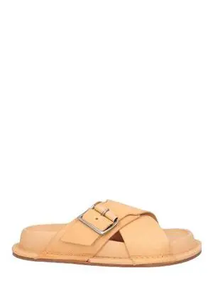 JIL SANDER Leather Sandals - Beige