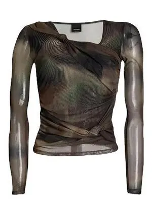 Pinko Top In Polyester And Elastane - Beige