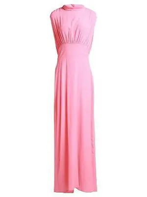 SEMICOUTURE Maxi Dress In Acetate And Silk - Red