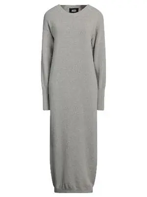 Alpha Studio Maxi Dress In Alpaca Wool Blend - Light Grey