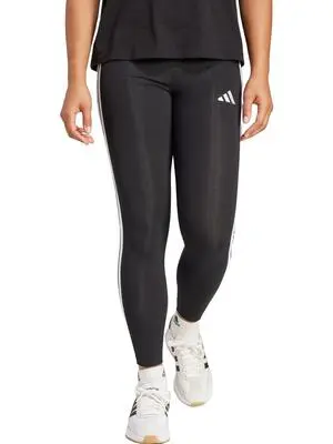 Adidas Essentials 3-stripes Cotton Leggings - Black / White