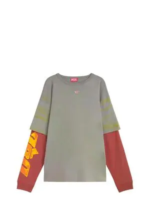 DIESEL® Layered T-shirt - Grey