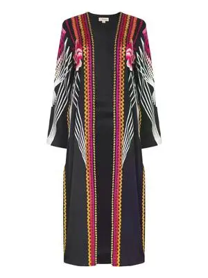 TEMPERLEY LONDON Romina Embroidered Coat - Black