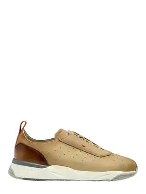 Santoni Leather Sneakers - Neutrals