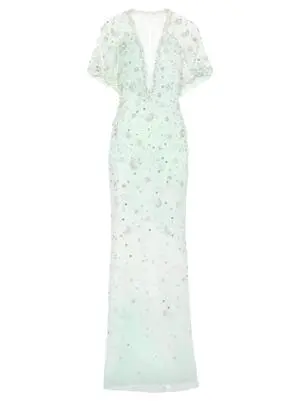 Jenny Packham Luna Maxi Dress - Green