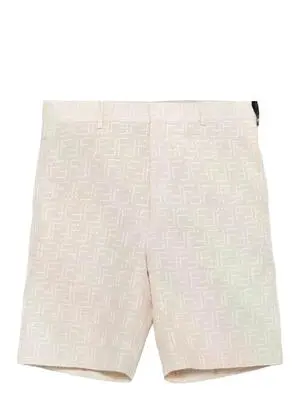 Fendi All-over Ff-jacquard Shorts - Neutrals