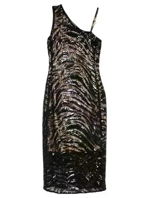 Just Cavalli Paillette-embellished Midi Dress - Black