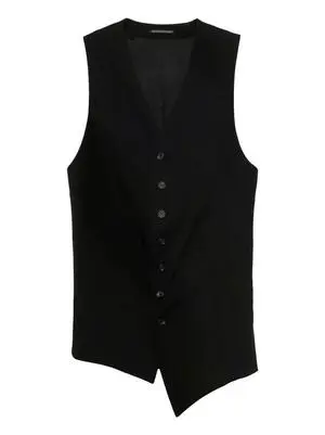 Yohji Yamamoto Asymmetric Waistcoat - Black