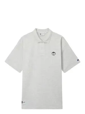 CHOCOOLATE X Russell Athletic Logo-patch Polo Shirt - Grey