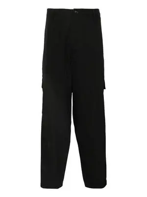 Yohji Yamamoto Wool Gabardine Trousers - Black