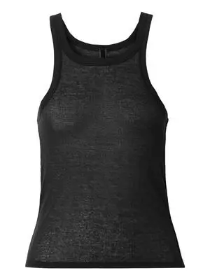 SKIMS Sheer Stretch-jersey Tank - Black