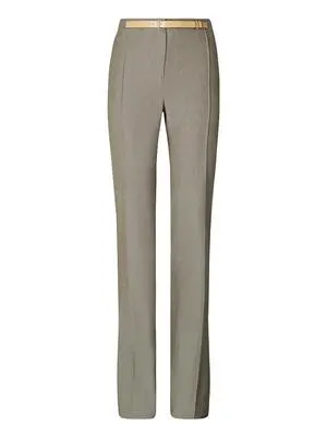 Tory Burch High-waisted Wool Pants - Mountain Ash Ground/marshmallow Fleck