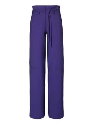 Tory Burch Cotton Wide Leg Pants - Ballpoint Blue