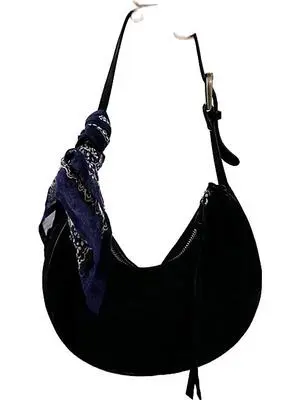 Free People Sina Suede Shoulder Bag Black