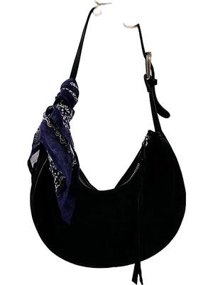 Free People Sina Suede Shoulder Bag - Black