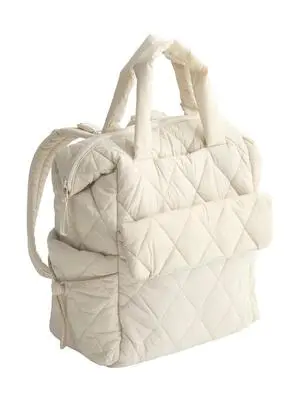 VERA BRADLEY Quilted Diaper Backpack Tote - Gray