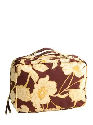 VERA BRADLEY Lay Flat Travel Organizer In Scattered Anemones - Brown/yellow