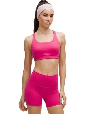 Lululemon Energy Bra Medium Support, B-d Cups Raspberry Coulis