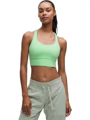 Lululemon Energy Longline Bra Medium Support, B-d Cups - Citra Lime