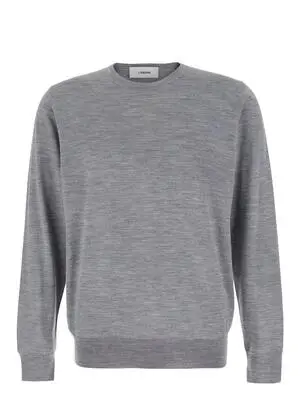 LARDINI Knitted Crew-neck Jumper - Grey