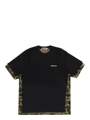 A BATHING APE Camouflage-panelled T-shirt - Black