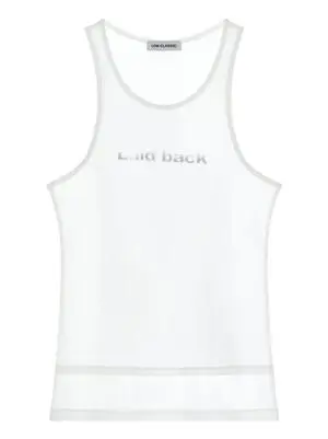 LOW CLASSIC Text-graphic Tank Top - White