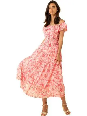Hale Bob Estelle Chiffon Dress - Pink