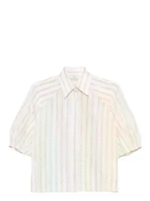 MAZZARELLI Claudia Striped Shirt - Neutrals