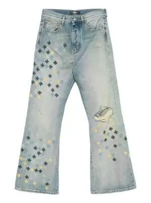 Amiri Embroidered Ma Jeans - Blue