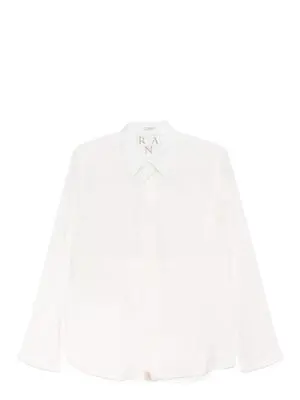 RANRA Crinkled-finish Shirt - White