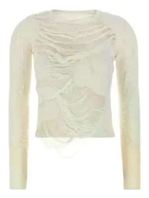 MAISON MARGIELA Ripped-effect Jumper - White