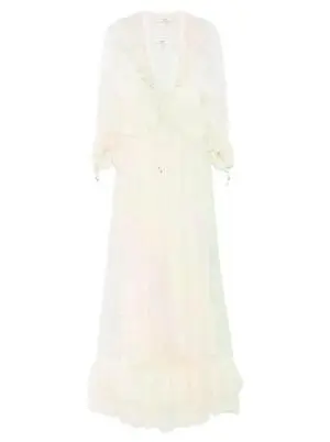 Chloé Floral-embroidered Maxi Dress - White