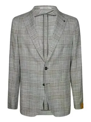 Tagliatore Check-print Blazer - Grey