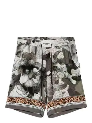 Just Cavalli Floral-print Shorts - Grey