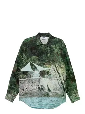 MSGM Printed Shirt - Green