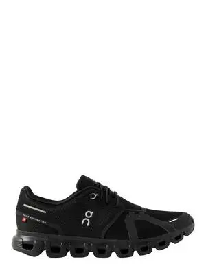 On Cloud 6 Rubber-trimmed Mesh Sneakers - Black